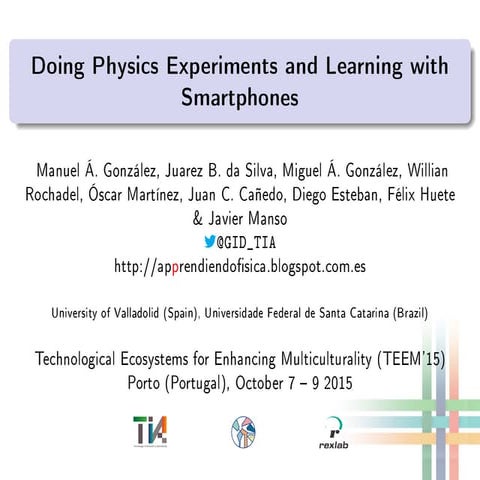Doing Physics Experiments and Learning with Smartphones | PDF