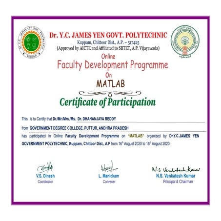 44.fdp on matlab at kuppam | PPT