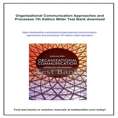 Organizational Communication Approaches and Processes 7th Edition ...