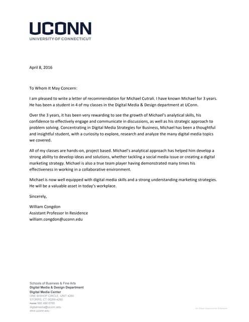 Letter of Recommendation Finance Director | PDF | Business Accounting & Finance | Business