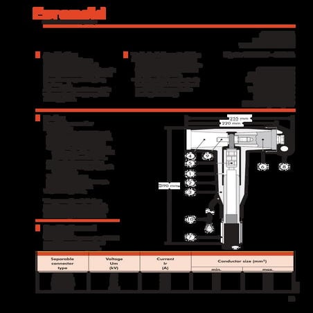 440TB Nexans Euromold 1250A 11kV Bolted Tee Connectors 240-800sqmm ...