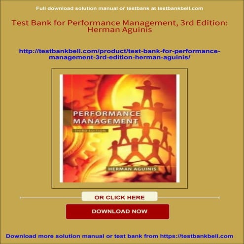 [FREE PDF sample] Test Bank for Performance Management, 3rd Edition ...