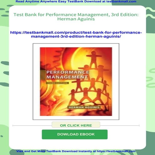 Test Bank for Performance Management, 3rd Edition: Herman Aguinis | PDF