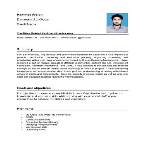 Hammad resume | DOCX