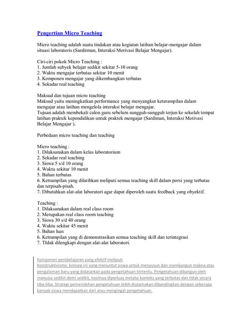 Makalah Mikro Teaching (Keterampilan Bertanya) | DOCX