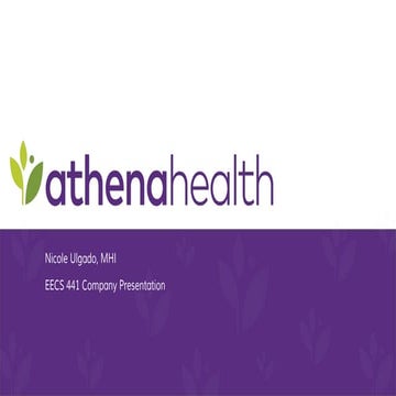 Company Presentation: athenahealth | PDF