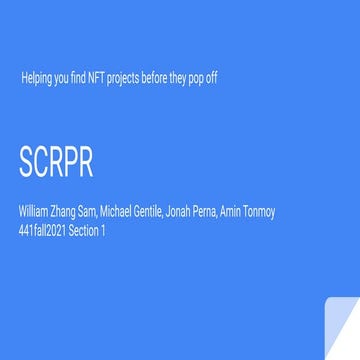 441winter2022section1 scrpr | PPT