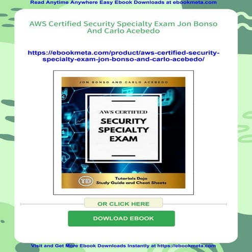 AWS Certified Security Specialty Exam Jon Bonso And Carlo Acebedo | PDF