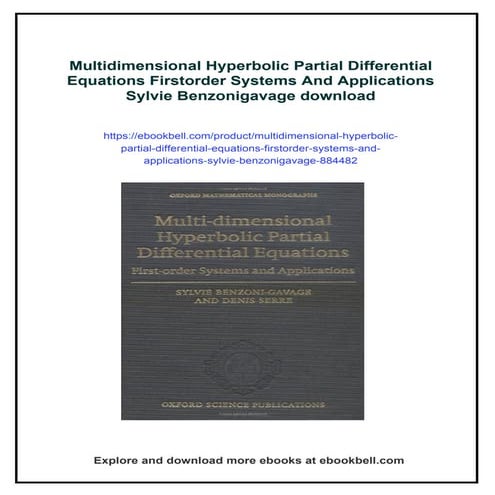 Multidimensional Hyperbolic Partial Differential Equations Firstorder Systems And Applications
