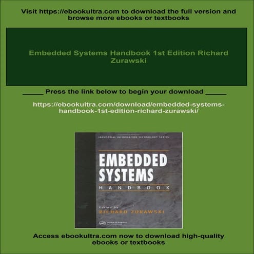 Embedded Systems Handbook 1st Edition Richard Zurawski | PDF