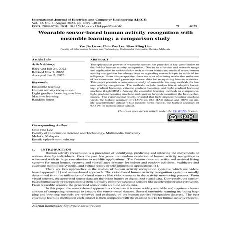 Wearable Sensor Based Human Activity Recognition With Ensemble Learning