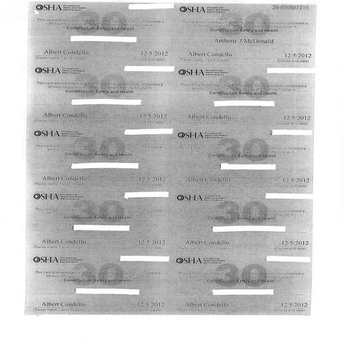 OSHA 30 Card | PDF