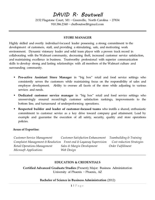 CBW resume | DOC