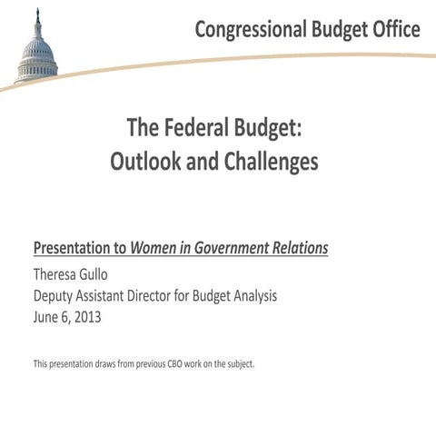 The Federal Budget: Outlook and Challenges | PDF | Political Issues ...
