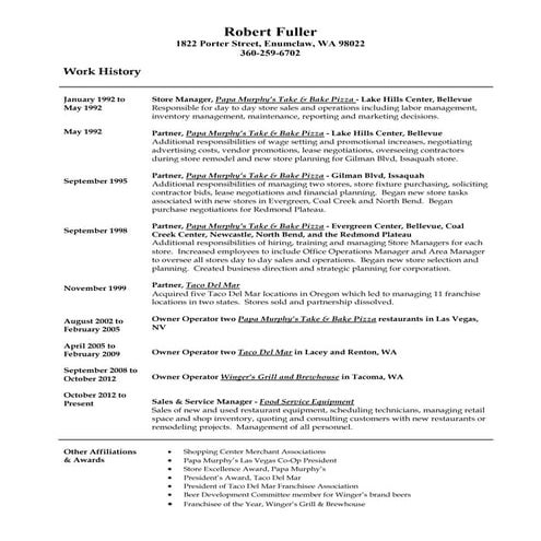 Resume Robert Fuller 2015 | PDF