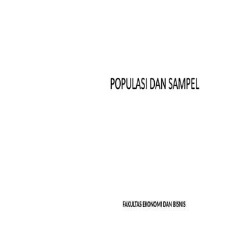 Metodologi penelitian. Pertemuan 9. populasi dan sampel | PPTX