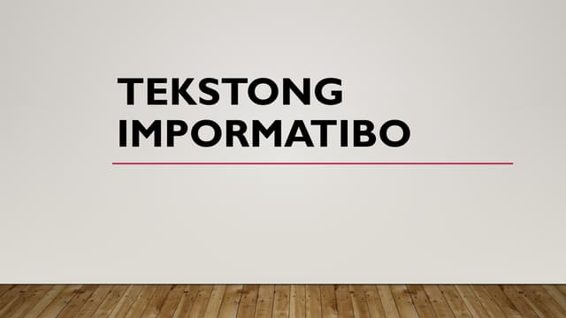 3-TEKSTONG IMPORMATIBO (Para Sa Iyong Kaalaman).pptx