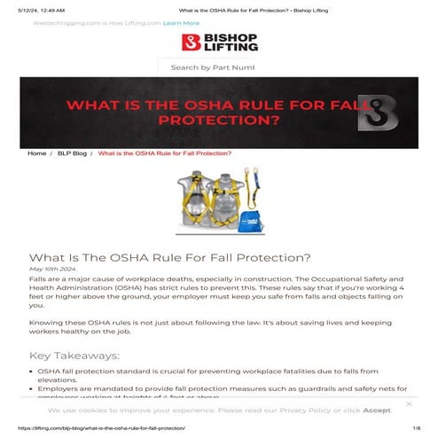 What is the OSHA Rule for Fall Protection? | PDF