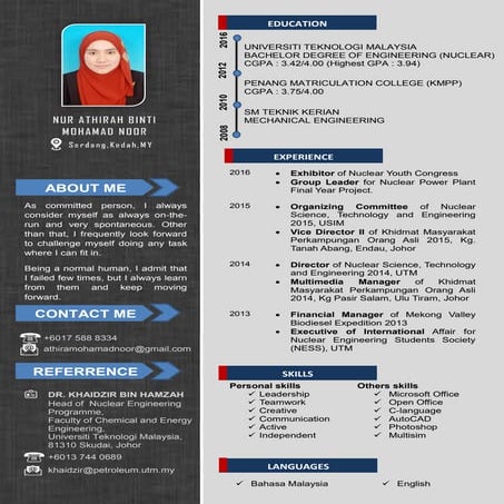 [RESUME] NUR ATHIRAH BINTI MOHAMAD NOOR | PDF | Technology & Computing