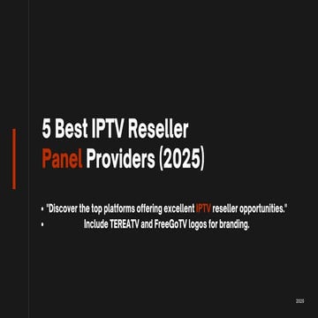 5 Best IPTV Reseller Panel Providers (2025) | PDF