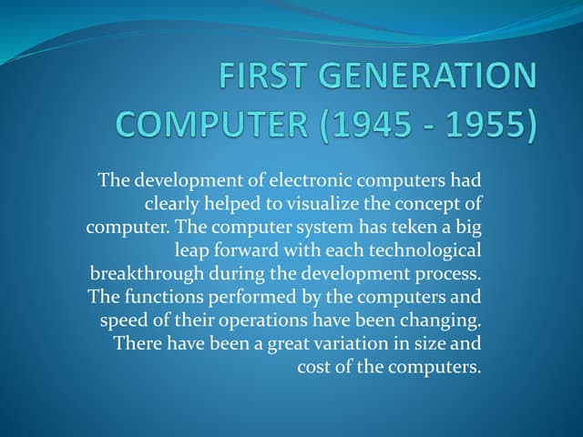 History of Computers (ENIAC and EDVAC) | PPTX
