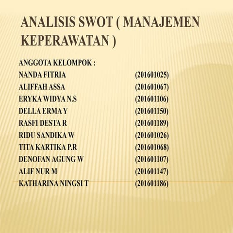 ANALISA SWOT dalam perencanaan keperawatan.pptx