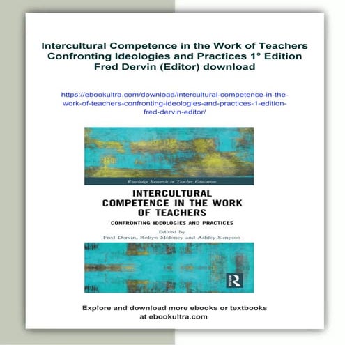 Intercultural Competence in the Work of Teachers Confronting Ideologies ...