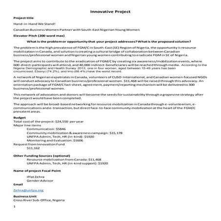 Innovation Project | PDF