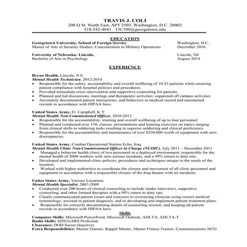 Travis Resume Format 2 final | PDF