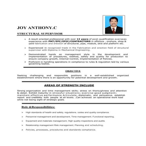 joy S resume | PDF | Civil Engineering Industry | Industries
