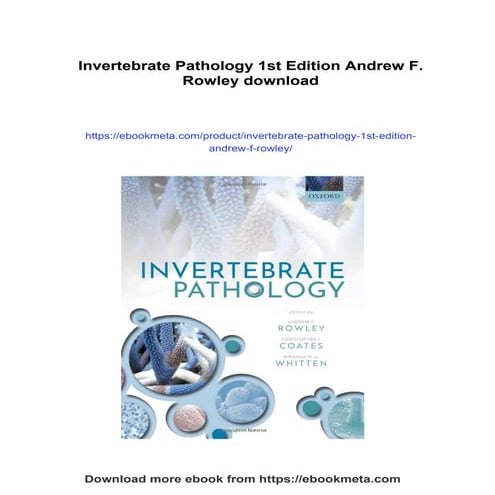 Invertebrate Pathology 1st Edition Andrew F. Rowley | PDF