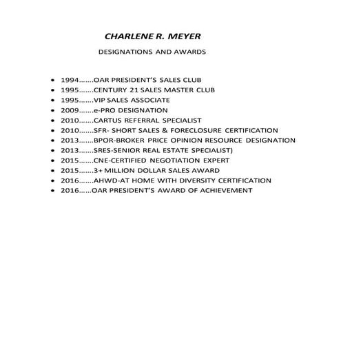 Awards and designation | DOCX