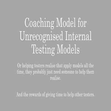 Coaching Model for Unrecognised Internal Models | PPT