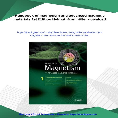 Handbook of magnetism and advanced magnetic materials 1st Edition ...