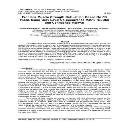 Frontalis Muscle Strength Calculation Based On 3d Image Using Gray
