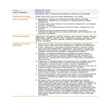 CV PeterdeValk 2016 | PDF