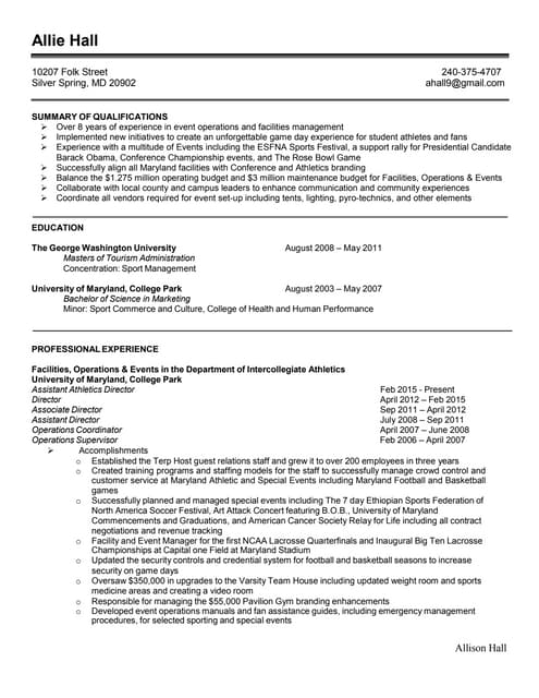 Michael Hooven Athletic Director Resume | PDF