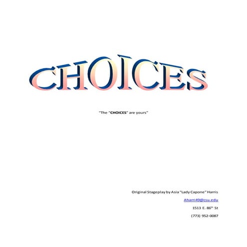 Choices cover page | DOCX