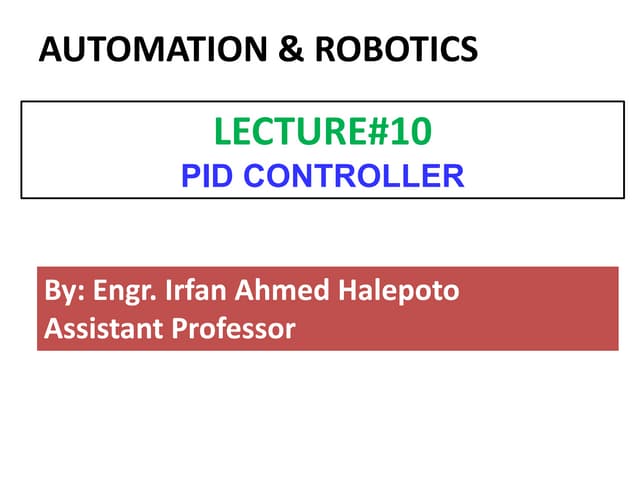 PID controller, P, I and D control Comparison PI, PD and PID Controller ...