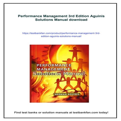 Performance Management 3rd Edition Aguinis Solutions Manual | PDF
