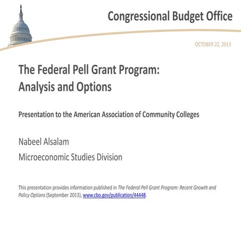 The Federal Pell Grant Program: Analysis and Options | PDF | Student Financial Aid | Financial ...