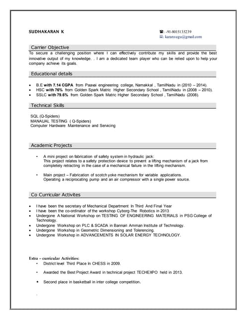 PLC BASED RESUME | DOCX