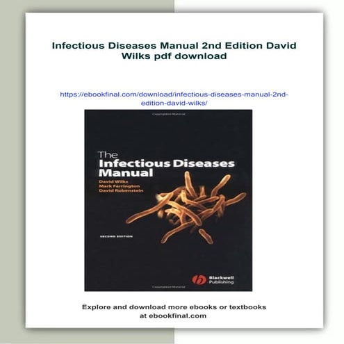 Infectious Diseases Manual 2nd Edition David Wilks | PDF