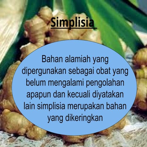 1-2. SIMPLISIA. Definisi, tata nama simplisia | PDF