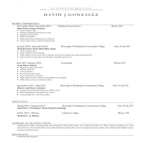 Ricardo Cordero Resume | DOC