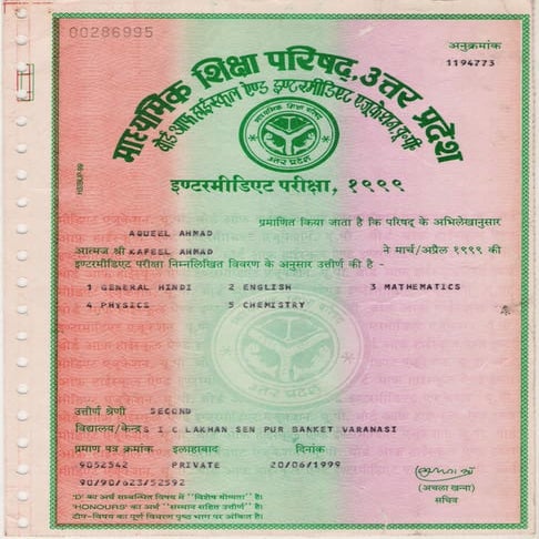 HSC or PUC Certificate | PDF