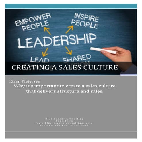 Create A Sales Culture That Delivers Sales - White Paper | PDF