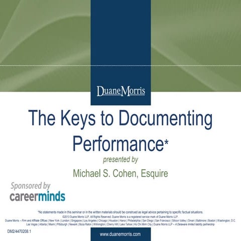 The Keys to Documenting Performance - HR's Role | PDF | Business ...