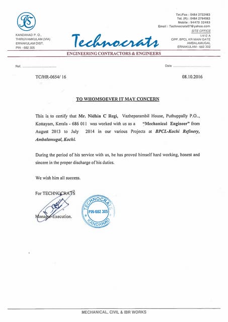 UTC reference letter | PDF