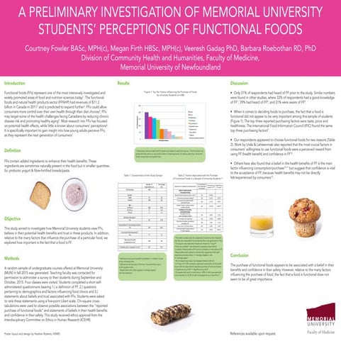 Functional Foods Research Poster V5 FINAL | PDF | Nutrition | Healthy ...